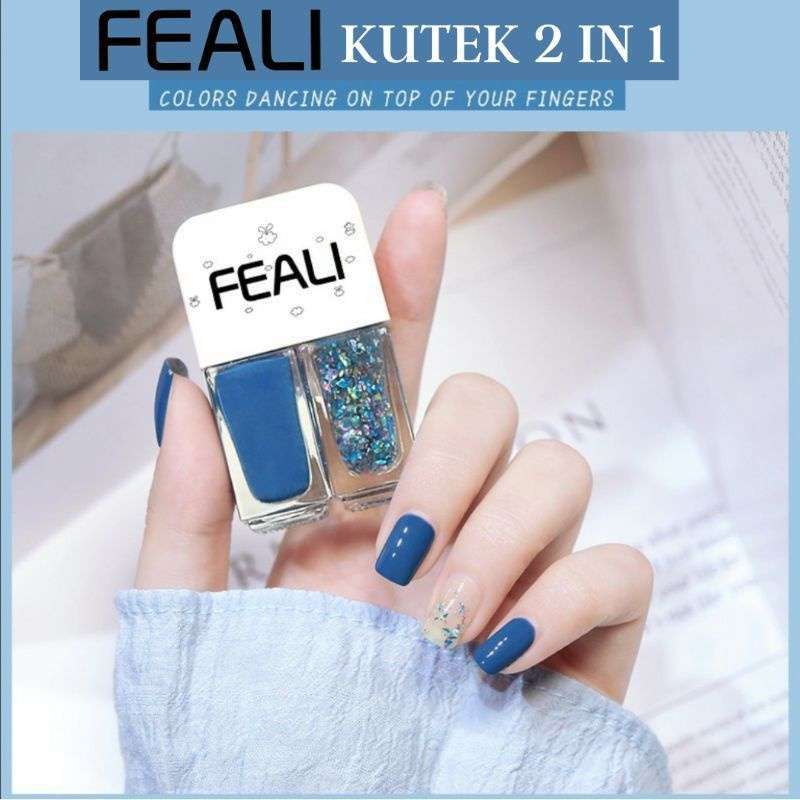 Jual Feali Kutek 2in1 Kutek Halal Kuteks Korea 2 Tone Nail Polish Cat ...