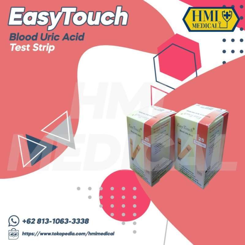 Promo Easy Touch Blood Uric Acid Test Strip Asam Urat [25 Strips ...