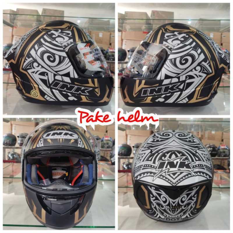 Promo Helm Ink Cl Max #8 Black Dof Gold Helm Ink Full Face Original ...
