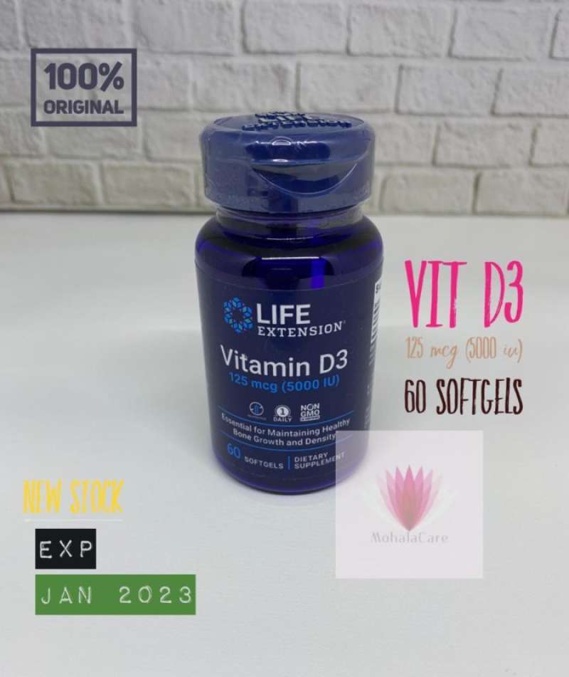 Jual LIFE EXTENSION, VITAMIN D3, 125 MCG (5,000 IU) di Seller Afifah ...