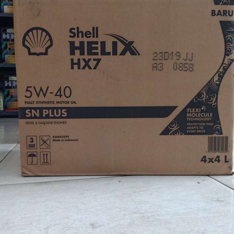 Promo Oli Shell Hx7 Sae 5W-40 100% Asli Full Synthetic Api Sn Plus 4X4 ...