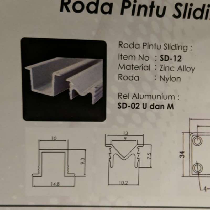 Promo Rel Alumunium Pintu Geser Sliding Huben Um Sd 12 / 388 / 3141 ...