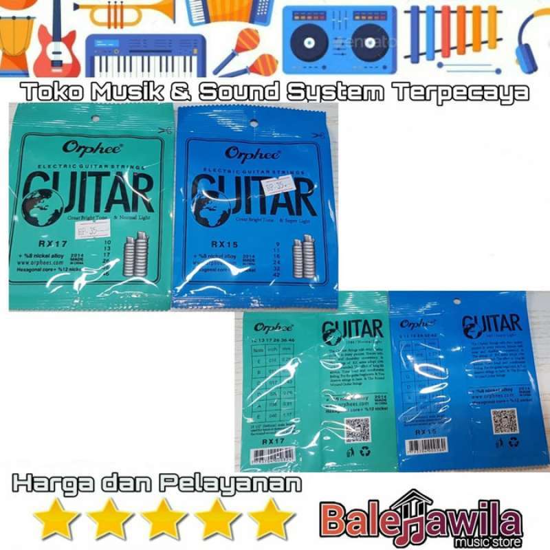 Promo Senar Gitar Elektrik Orphee Rx15 Rx 15 Rx 15 Original Electric Guitar String Orphee Rx15