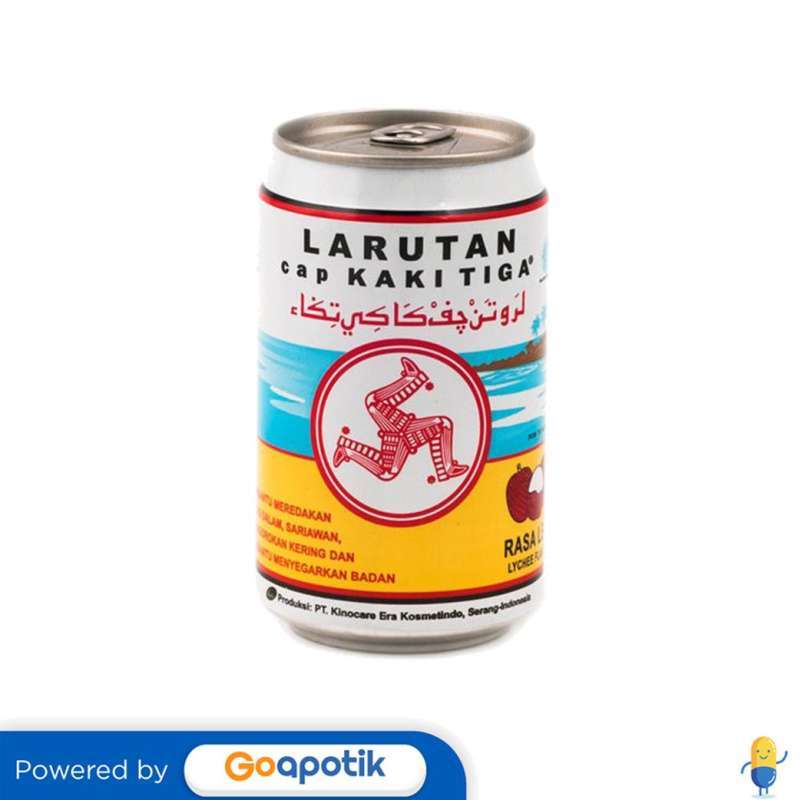 Jual CAP KAKI TIGA LARUTAN PENYEGAR RASA LECI 320 ML KALENG di Seller Apotek Langgeng Sehat ...