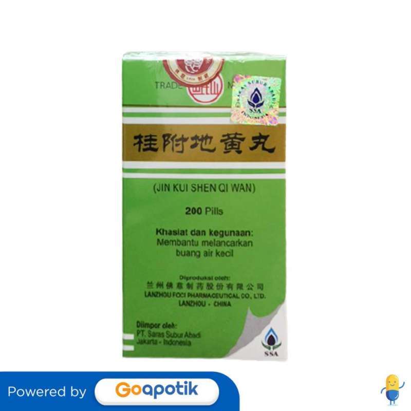 Jual GUI FU DI HUANG WAN (JIN KUI SHEN QI WAN) BOX 200 PIL di Seller Apotek Thamrin - Sei Rengas ...