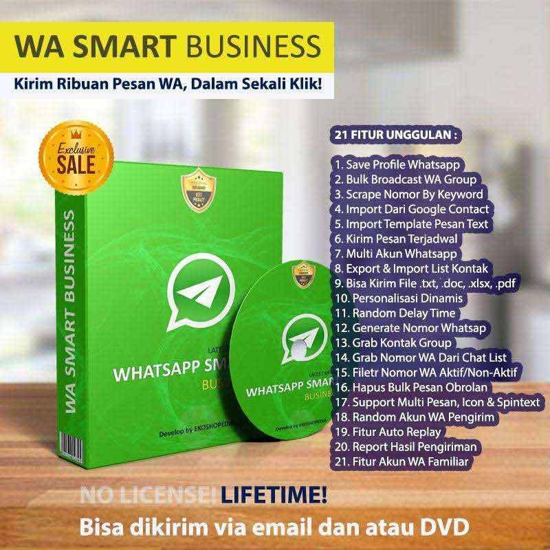 Jual EKOSHOPEDIA WA Smart Business WA Blaster Software Pengirim Pesan Masal [Lifetime] di Seller ...