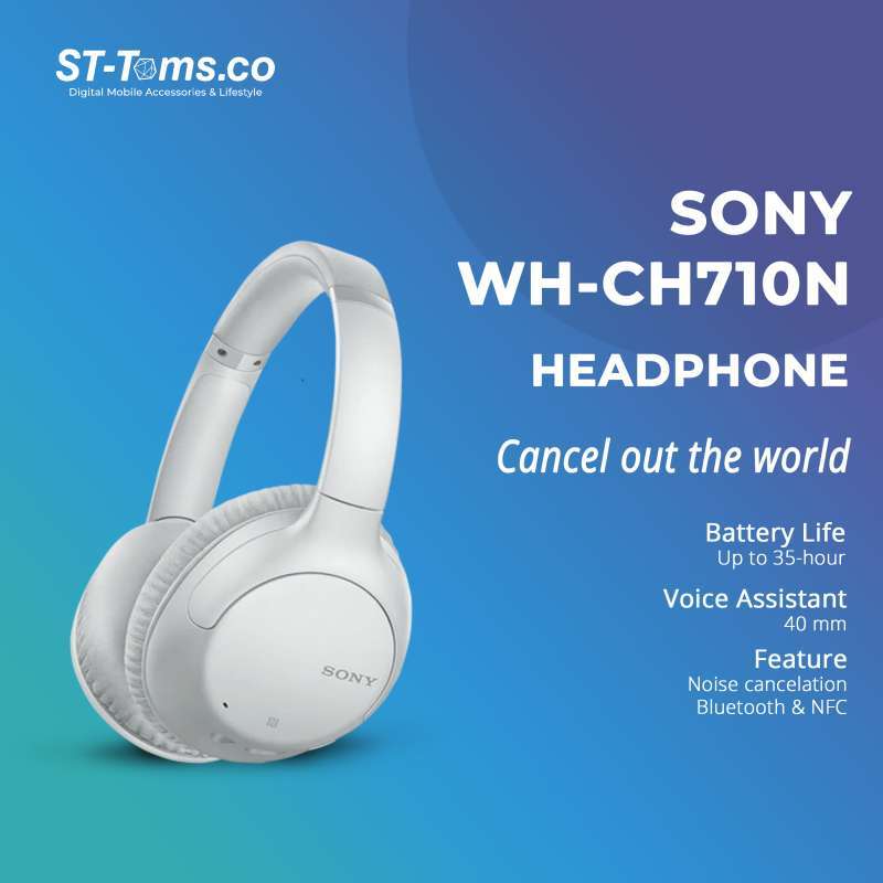 Jual Sony WH-CH710N / WH CH710N / WH CH710 N Noise-Canceling Headphone ...