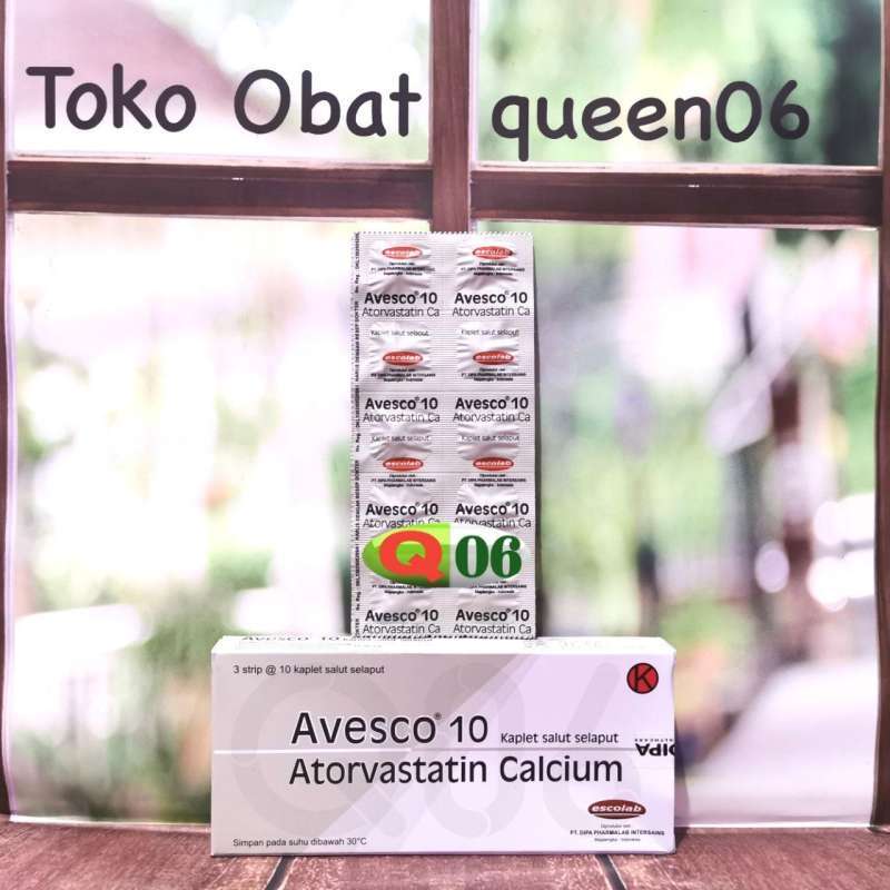 Jual Avesco 10 Mg Atorvastatin Calcium Obat Kolesterol Jantung Stroke ...