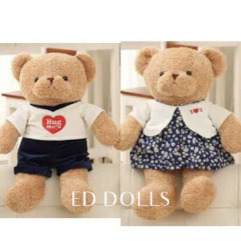 Jual Boneka Beruang Pasangan Teddy Bear Couple Hug Me - 60 Cm di Seller ...