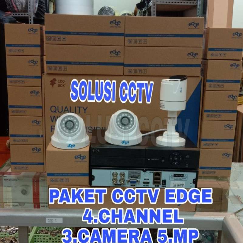 Jual Limited Paket Cctv Edge 4 Chanel 3 Kamera Edge 5 Mp Full Hd + Hdd ...