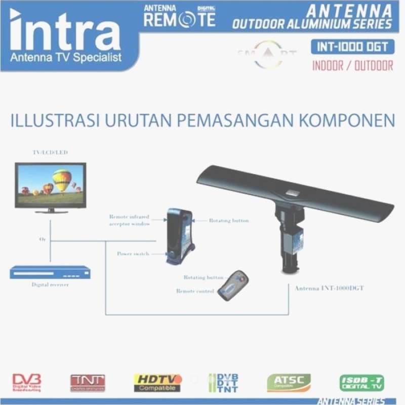 Promo Antena TV Digital Intra INT-1000 DGT Remote Spesialis LED LCD TV ...