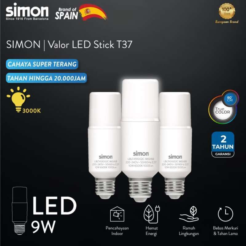 Jual Lampu Simon Valor Led Stick 9 Watt - 3000k Di Seller Simon - Duri ...