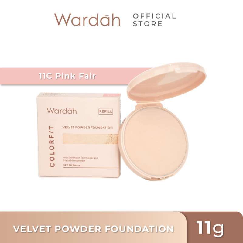Jual Wardah Colorfit Velvet Powder Foundation Refill - 23w Warm Ivory ...
