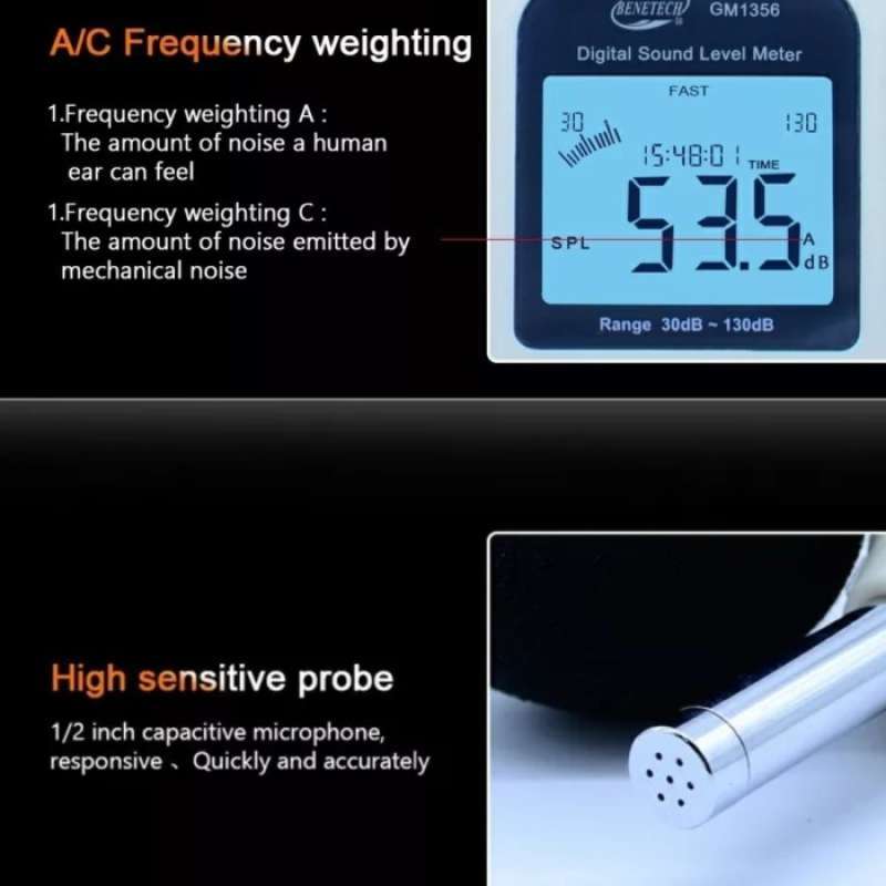 Jual Gm1356 Usb Sound Level Meter Alat Ukur Suara Bunyi Volume Speaker ...