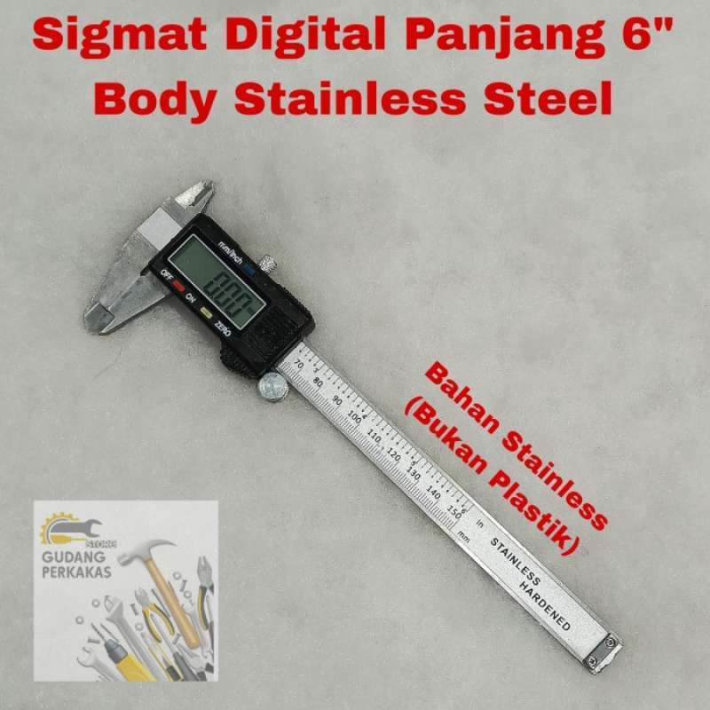 Jual SIGMAT DIGITAL STAINLES 6 / JANGKA SORONG / SKETMAT DIGITAL ... Jual SIGMAT DIGITAL STAINLES 6 / JANGKA SORONG / SKETMAT DIGITAL ...