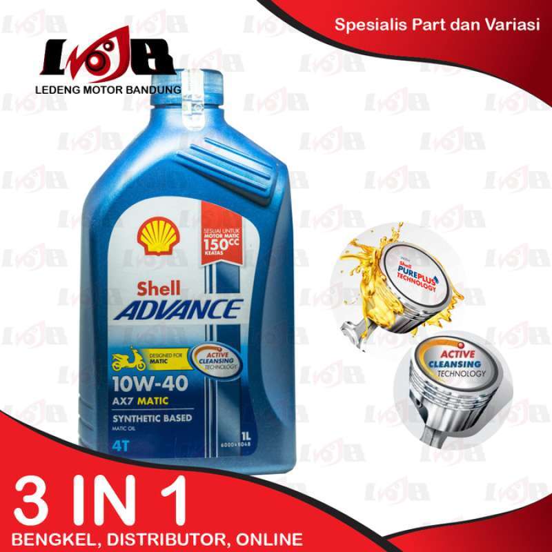 Promo Oli Shell Advance Scooter Matic Ax7 10W40 Motor Matik 1L Diskon ...
