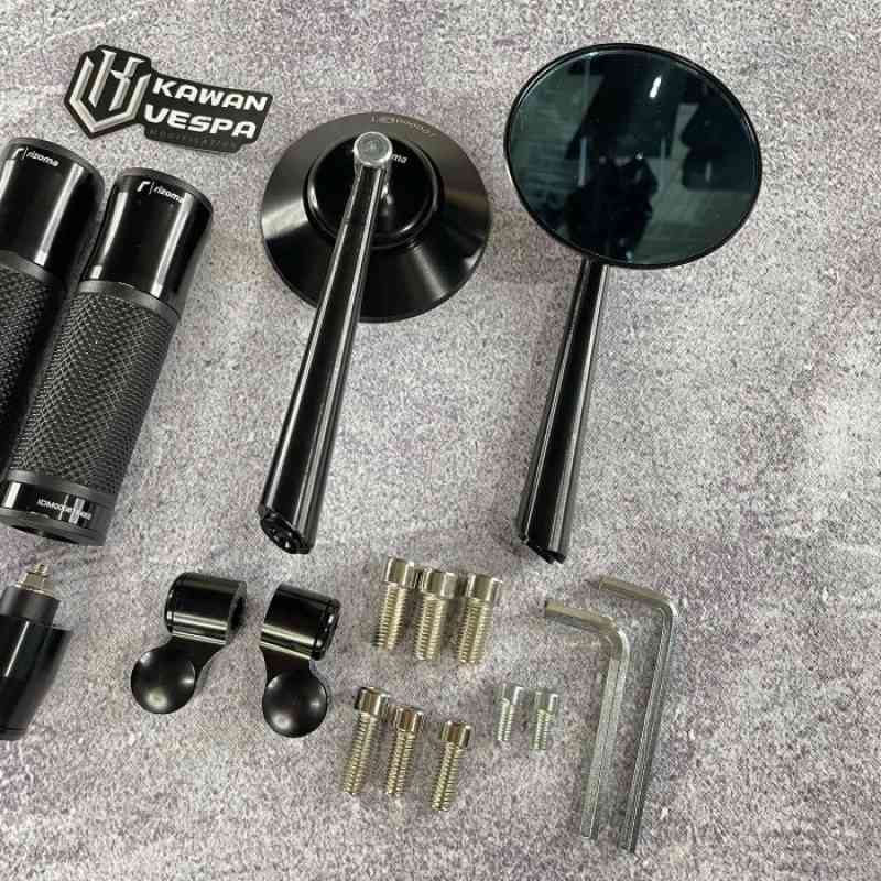 Jual Spion Retro Classic Rizoma Black Cnc Vespa Sprint Primavera S Lx ...