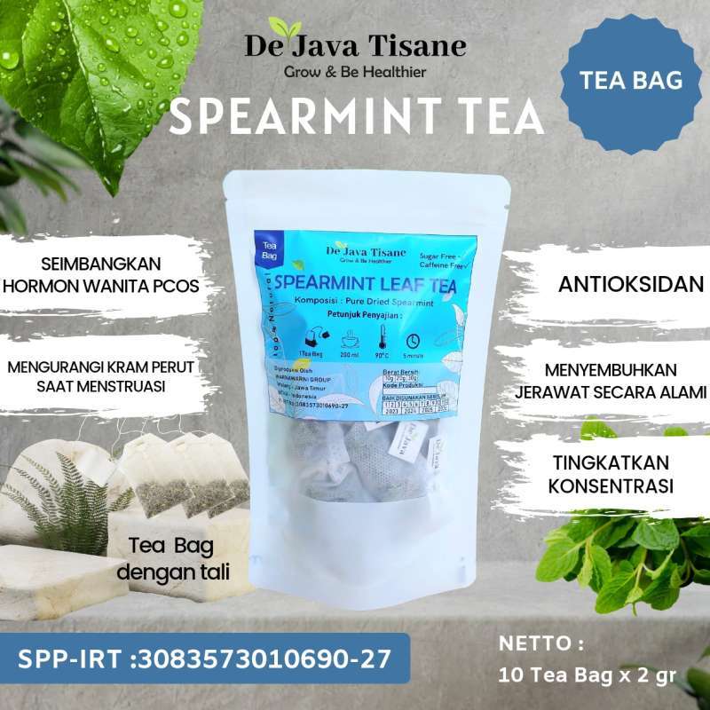 Jual Spearmint Leaf Tea Teh Daun Spearmint Natural Alami Tea Bag Teh ...