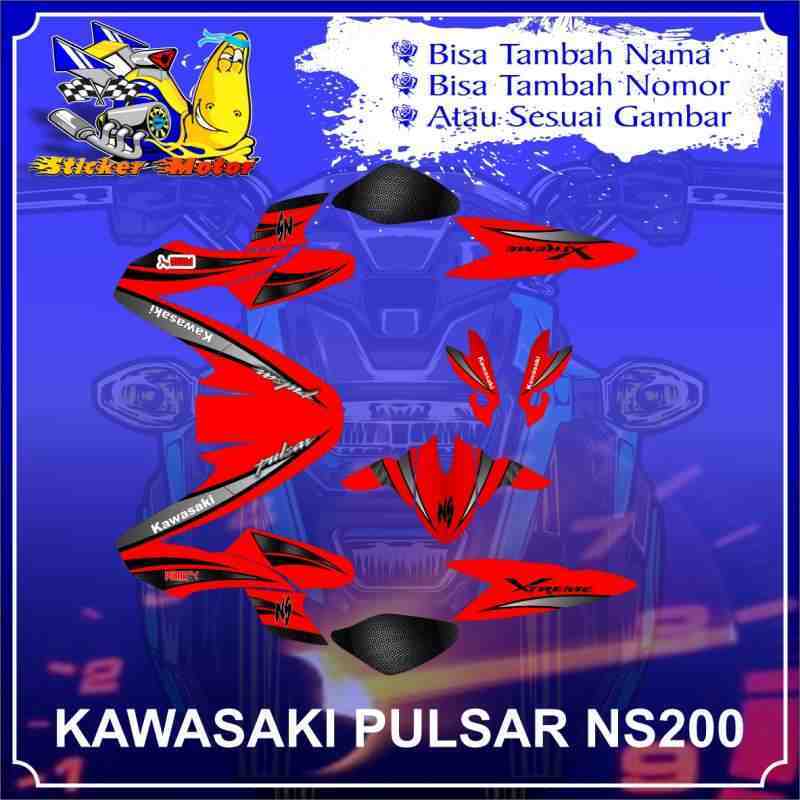Jual Sticker Decal Kawasaki Pulsar Ns200 Elegant Di Seller Naga Sticker ...