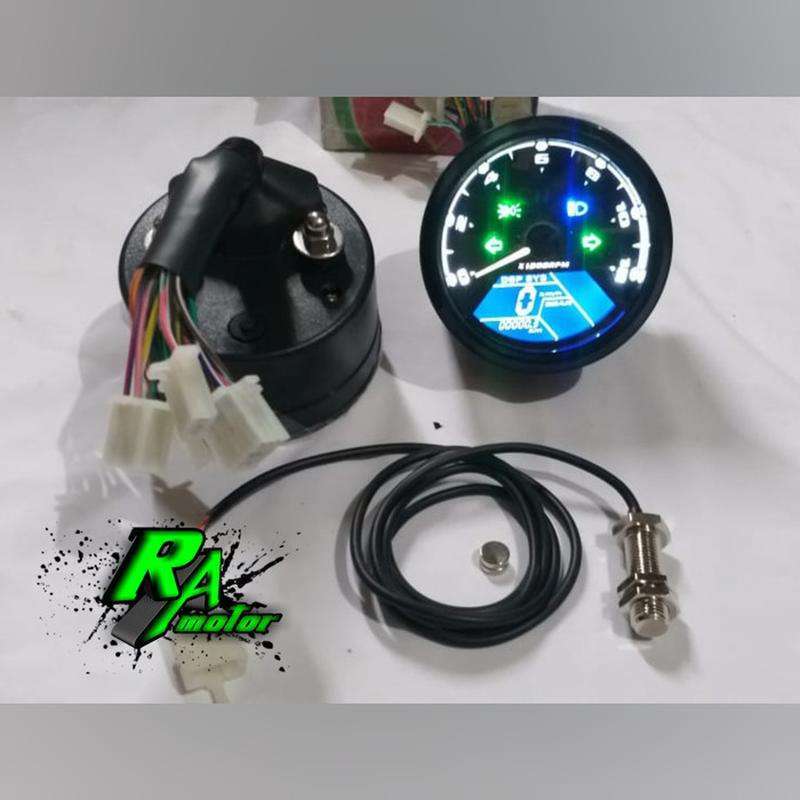 Jual RA Motor Spido Speedometer Babon Digital Bulat Import Led ...