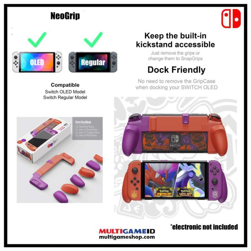 Jual Switch V2 & Oled Skull&Co Neo Grip (Pokemon Series) di Seller ...
