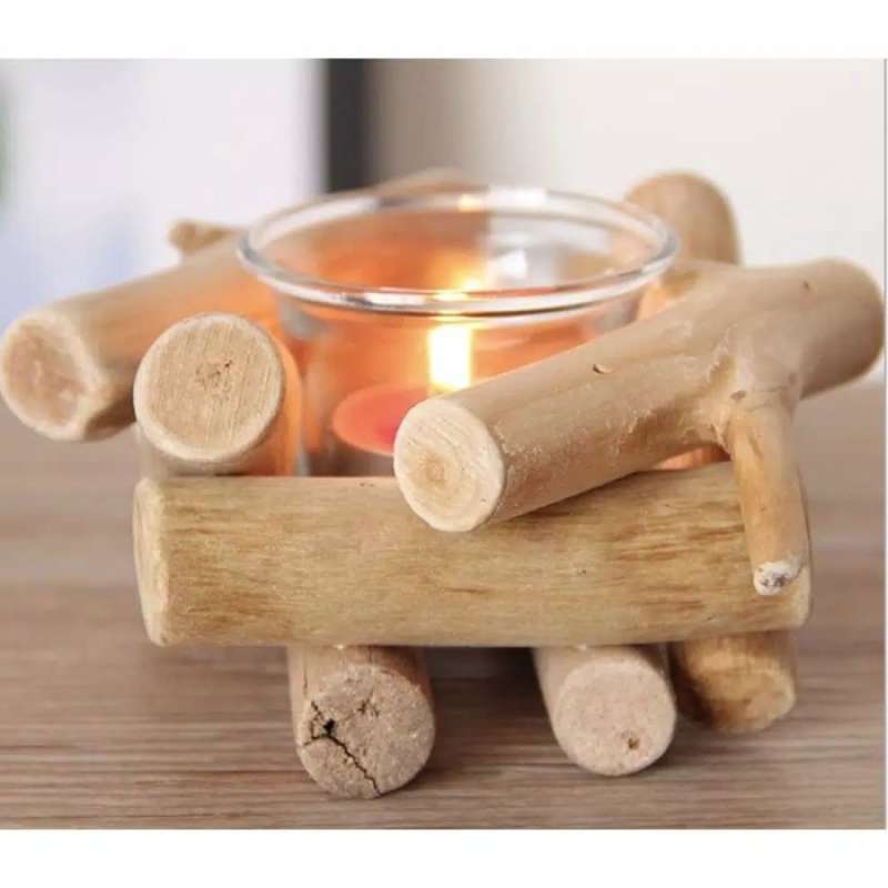 Promo Tempat Lilin Wood Stick Candle Holder Unique Design Diskon 35% di ...
