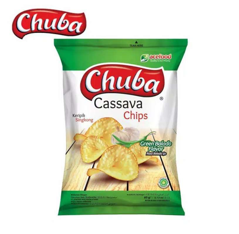 Jual Chuba Cassava Chips Balado Ijo Keripik Singkong 60gr Di Seller ...
