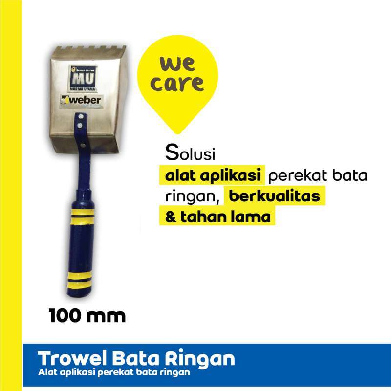 Jual MU Weber Trowel Bata Ringan Alat Aplikasi Perekat Bata Ringan 10 ...