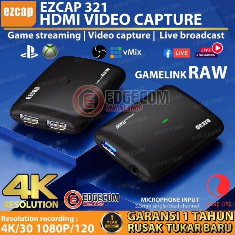 Promo EZCAP 321 Gamelink Raw 4K HDMI Capture Game Live Streaming Diskon ...