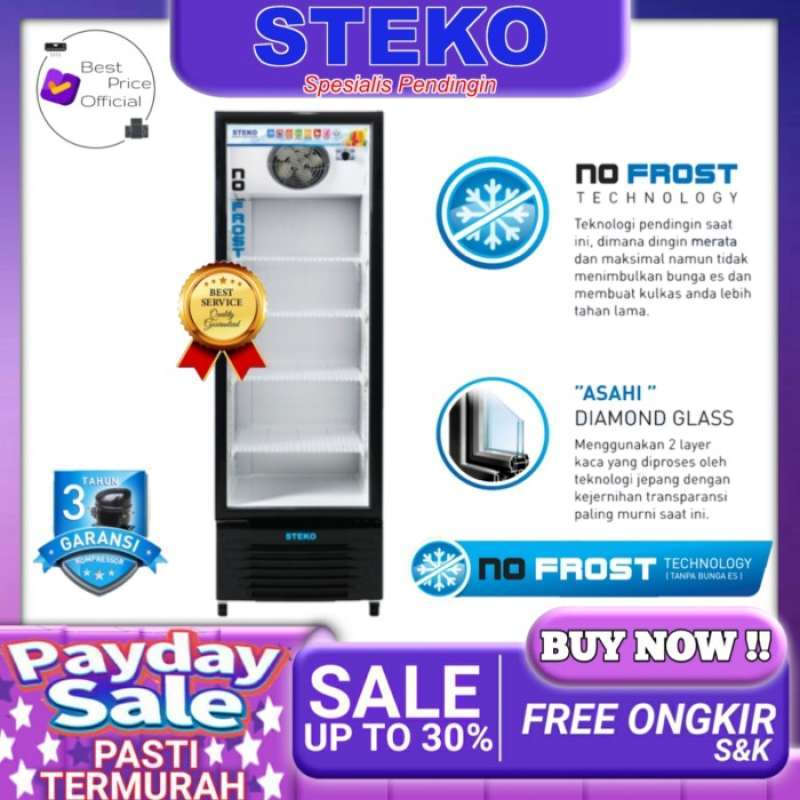 Jual Showcase Steko Mg 220 Mg220 Display Cooler 4 Rak 200 Liter No ...