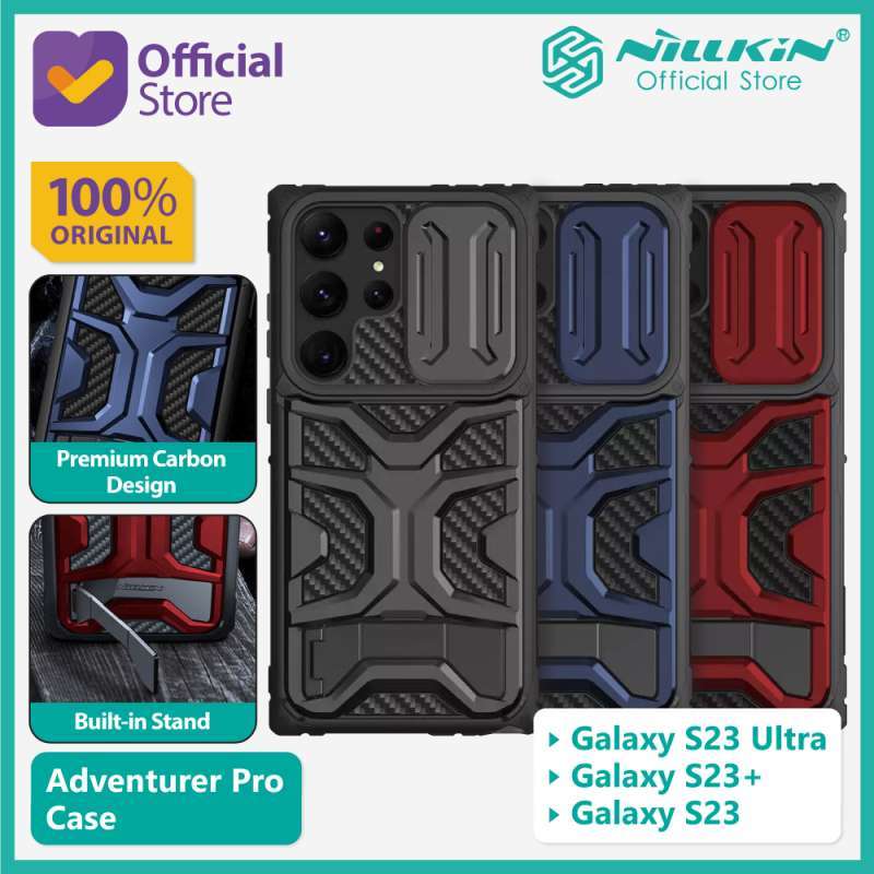 Promo Case Samsung Galaxy S23 / Plus / Ultra Nillkin Adventurer Pro Carbon Camera Cover Slide ...