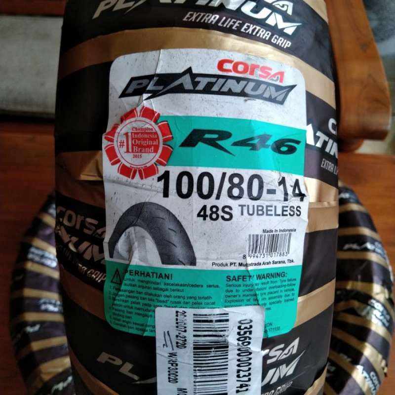 Promo ban motor matik Corsa Platinum R46 ukuran 100/80 ring 14 Soft ...