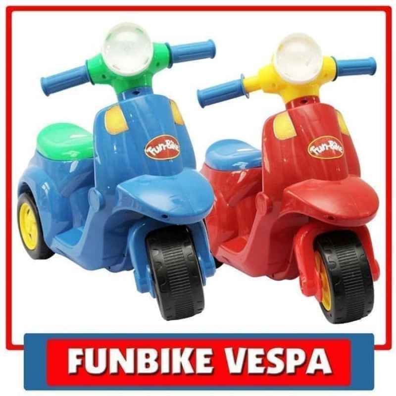 Jual sepeda mini vespa duduk dorong FUN BIKE sepeda scooter vespa roda ...