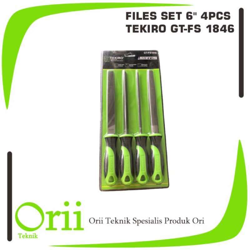 Jual FILES KIKIR BESI SET 6 INCH 4 PCS TEKIRO GT-FS1846 Rubber ...