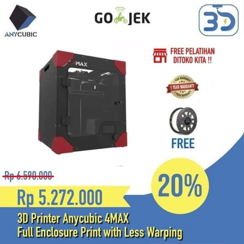 Promo 3d Printer Anycubic 4max 3d Printer Formax Um2 Large Size Printing Diskon 20% Di Seller 3d ...