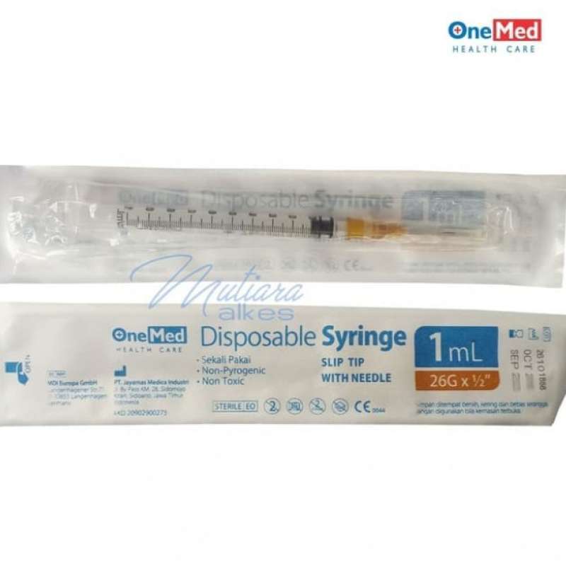 Promo Jarum Suntik 1cc Onemed (eceran) Syring Spuit 1ml With Needle ...