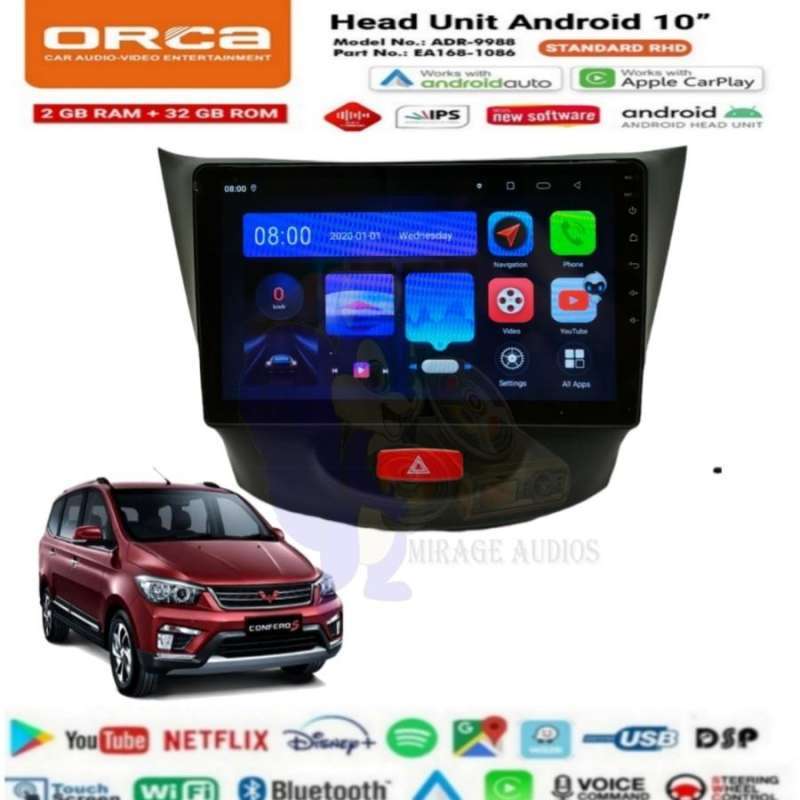 Jual Head Unit Android Wuling Confero Orca Voice Comand 10 inch di ...