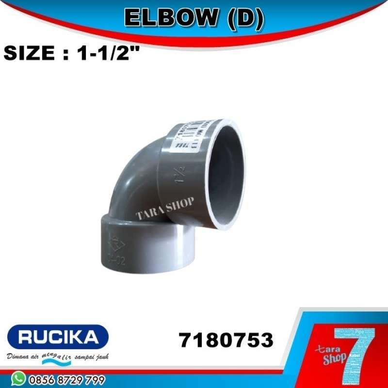 Jual Sambungan Pipa Fitting PVC Elbow Knee Keni D 1-1/2 Inch RUCIKA 7180753 di Seller TARA ...