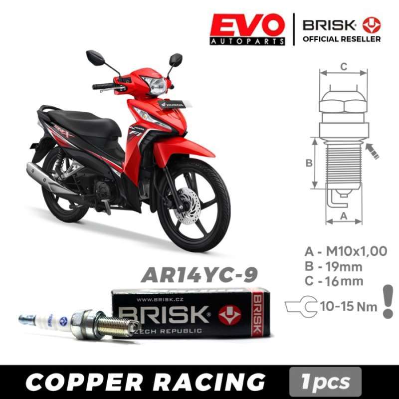 Jual Busi Motor Honda Revo Brisk Copper Ar14yc-9 Di Seller Tdr Autorace ...