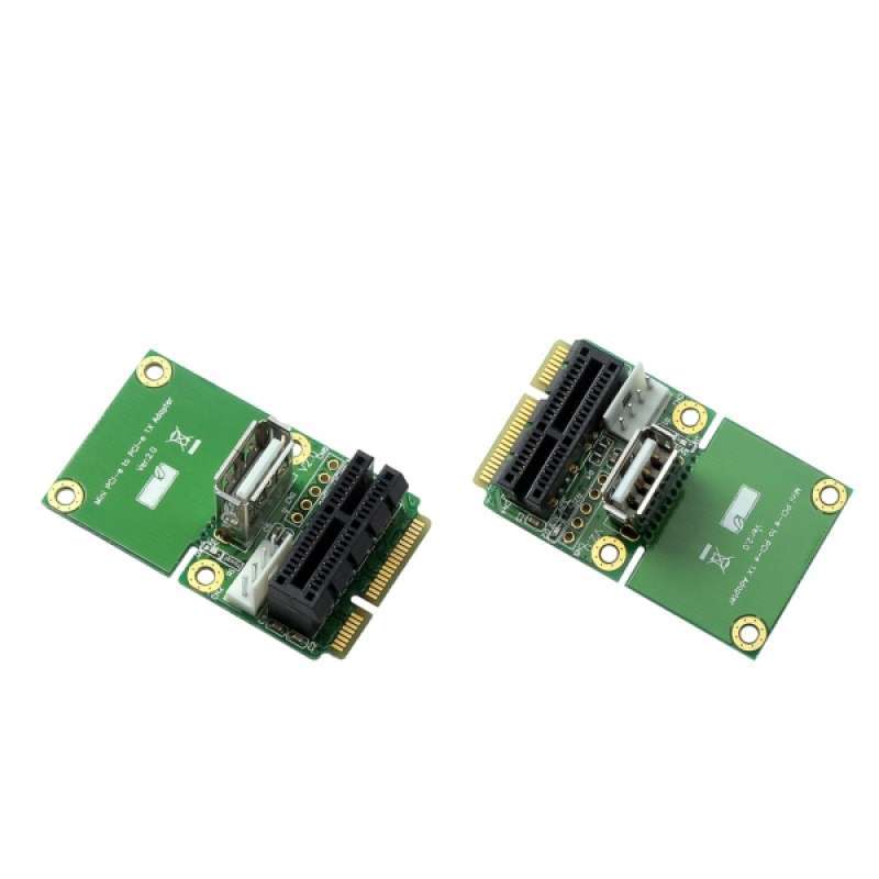 Jual 2x PCI Express X1 to Mini PCIe Adapter Card Converter Support USB ...