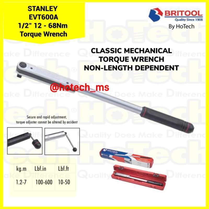 Promo Britool | EVT600A | EVT 600A Torque Wrench 1/2 | Kunci Moment 1/2 ...