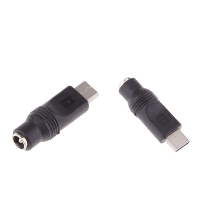 Promo 2x DC Power Adapter Type-C USB Male to 5.5x2.1mm Female Socket ...
