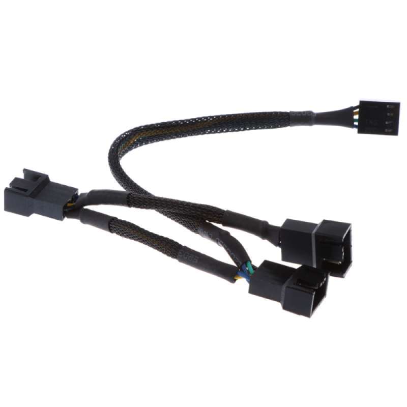 Promo 4 Pin Fan Power Cable PWM Fan Splitter Lead 1 to 3 Adapter Black ...