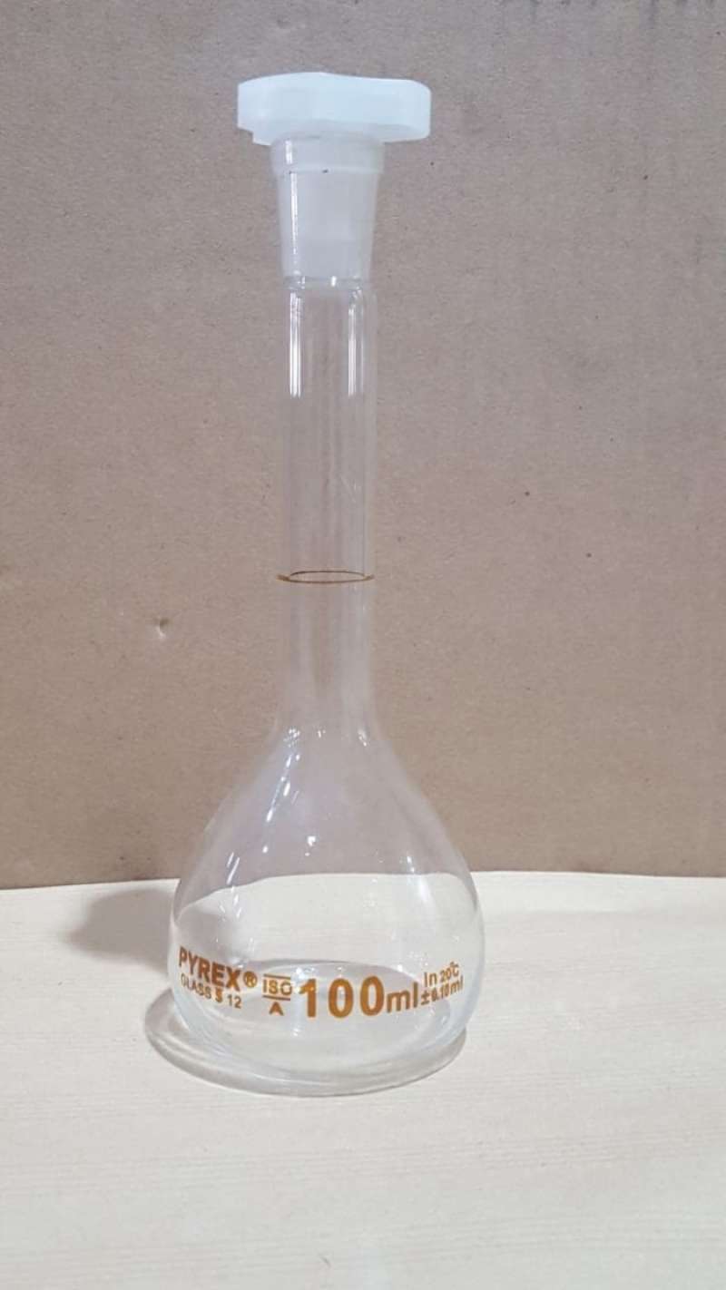 Promo Labu Ukur / Volumetric Flask 100 Ml - Rrc Diskon 12% Di Seller ...