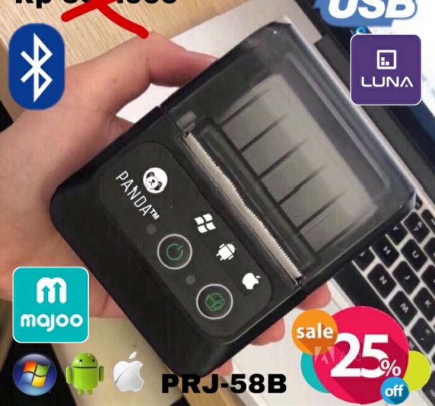 Jual MINI PORTABLE PRINTER PPOB/KASIR 58MM THERMAL PANDA-58N(USB DAN ...
