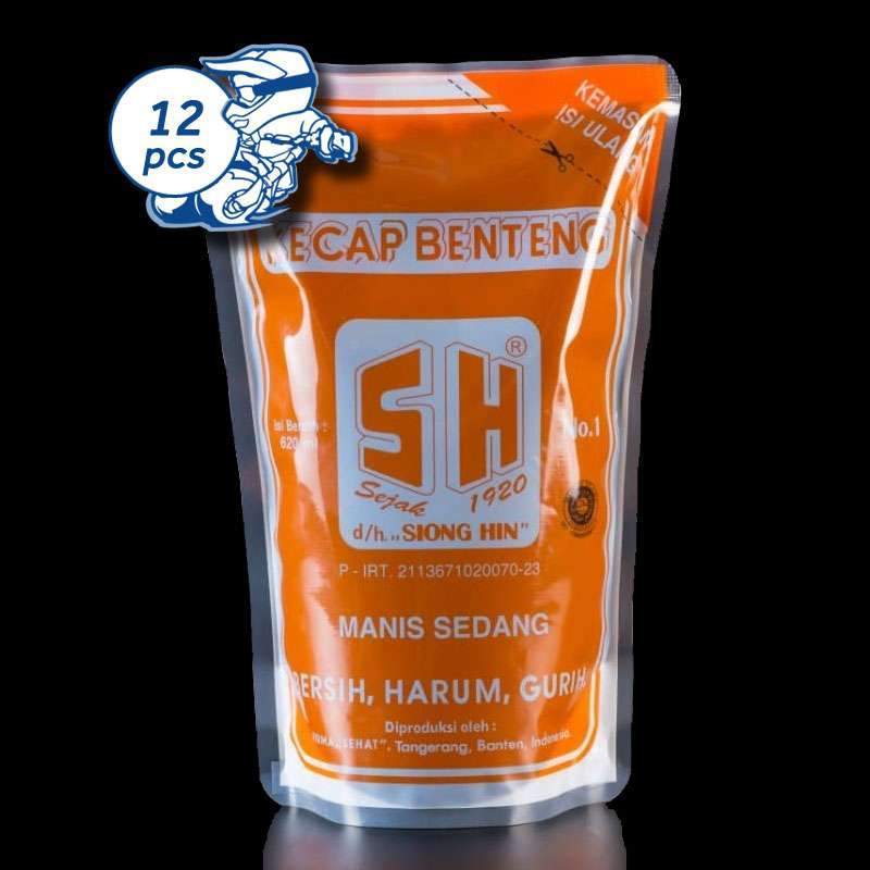 Jual Benteng SH Pouch Kecap Manis [620 mL x 12 pcs | 1 Karton | 1 Dus ...