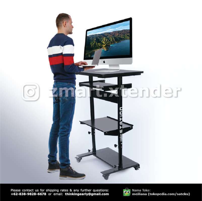 Jual ZMART STATION - Meja Standing Meja Kerja Berdiri Meja Presentasi ...