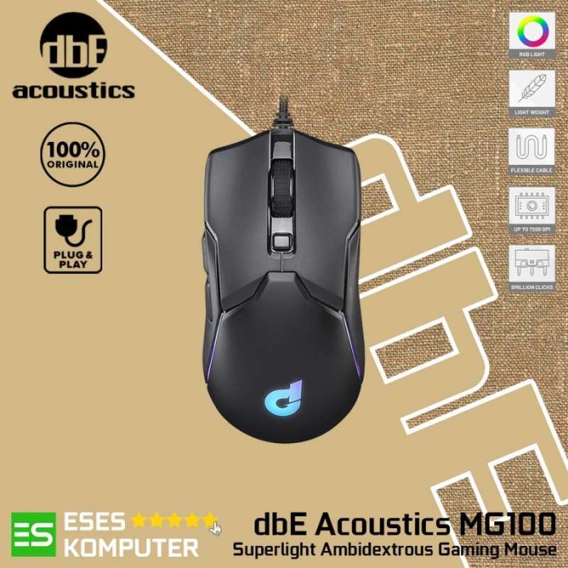 Jual Mouse dBE Acoustics MG100 RGB | Superlight Ambidextrous Gaming ...