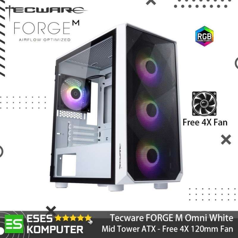 Jual Case Tecware Forge M Omni White Argb | M-atx | 4x Argb Fan Di ...