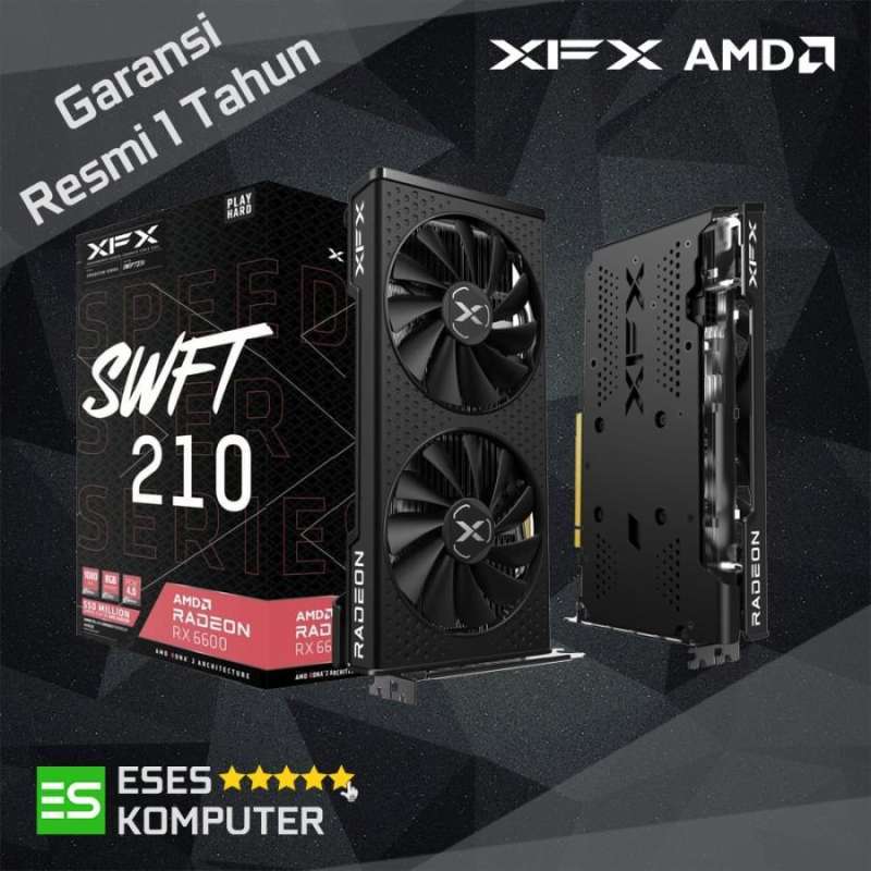 Jual VGA XFX AMD Radeon RX 6600 Speedster SWFT 210 CORE| 8GB GDDR6 ...